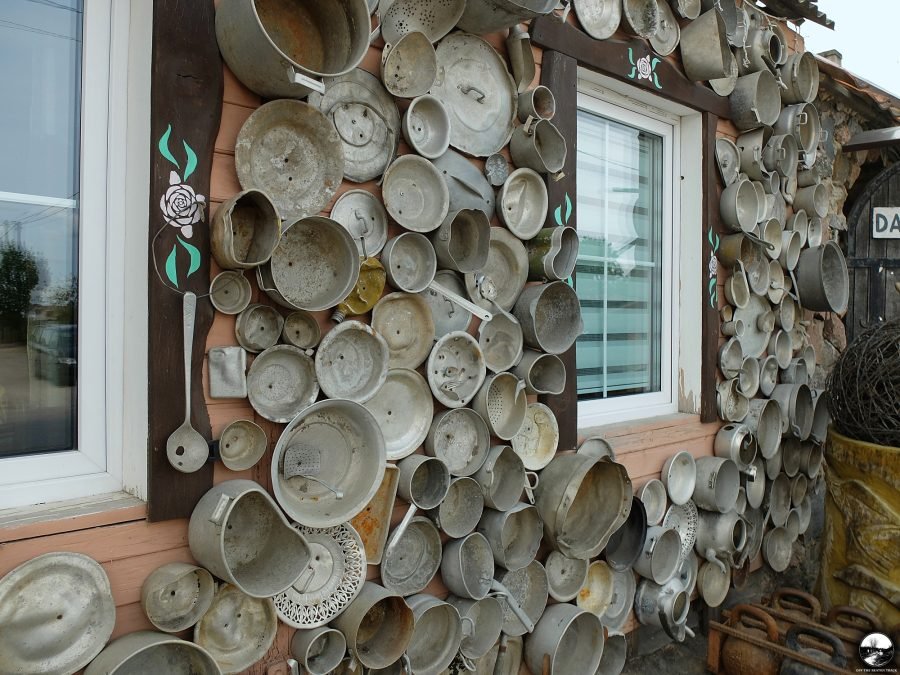 Another Use of Dishes. Visiting the Extraordinary House of Pots [Žagarė ...